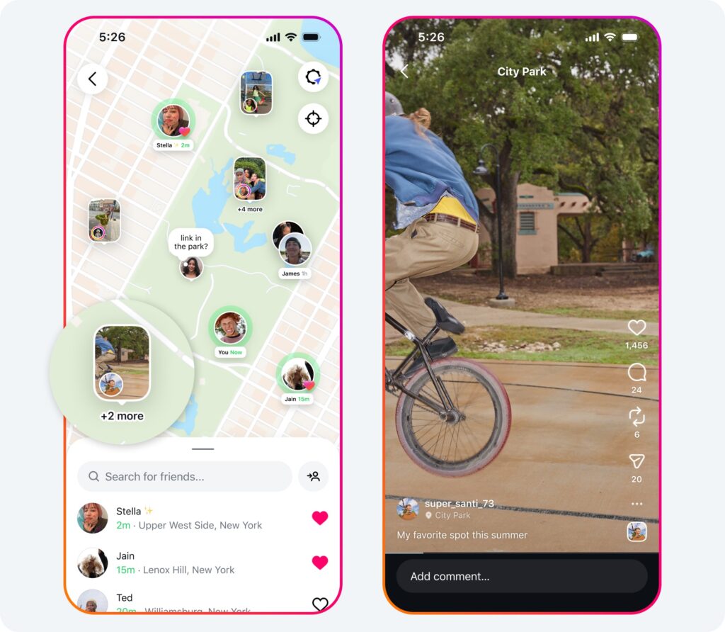 Instagram’s new features: Reposts, Instagram map, and Friends tab change the way we connect